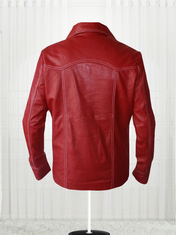 Brad Pitt Fight Club Red Jacket - Stars Jackets