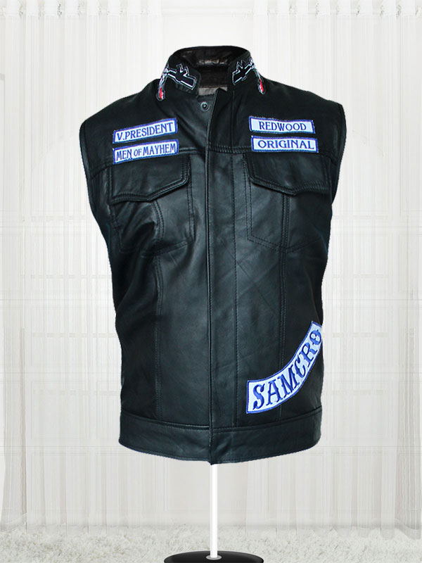 Jax Teller Charlie Hunnam SOA Sons of Anarchy Leather Vest Jax Teller Charlie Hunnam SOA Sons of Anarchy Leather Vest
