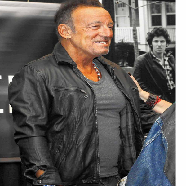 Bruce Springsteen Black Leather Jacket - Stars Jackets