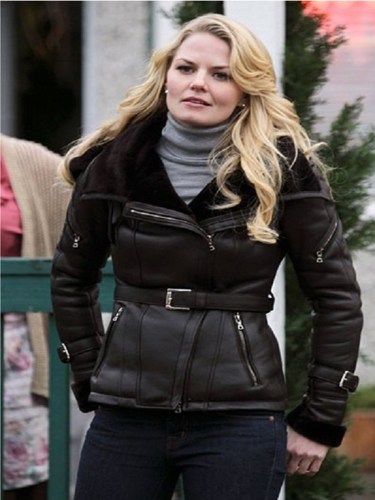 Elegant Emma Swan Black Leather Jacket Elegant Emma Swan Black Leather Jacket