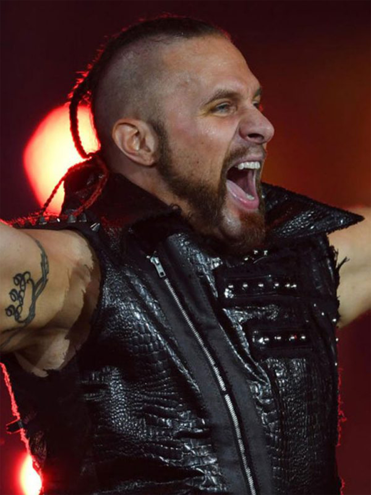 WWE Lance Archer Black Leather Vest WWE Lance Archer Black Leather Vest