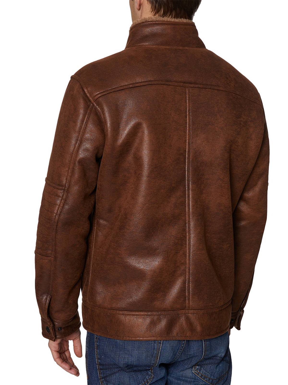 Men’s Buffalo David Bitton Shearling Leather Jacket