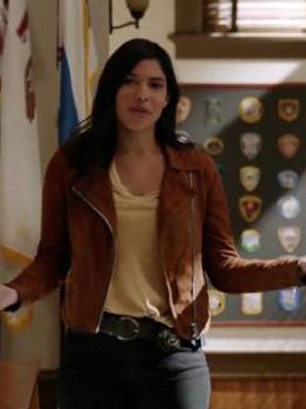 Vanessa Rojas Chicago PD S07 Suede Jacket Stars Jackets